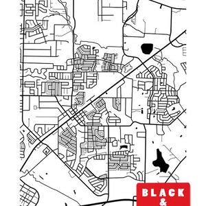 Sachse, TX Map Print - Dallas-fort Worth Texas Poster - Etsy