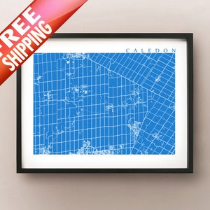 Caledon Map - Ontario Poster Art - Etsy