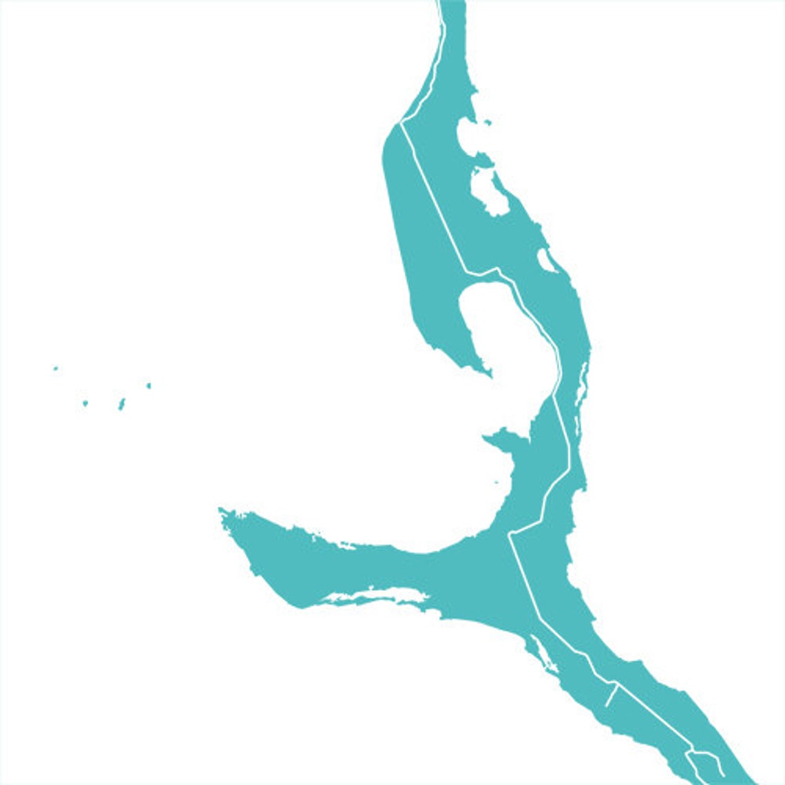 Eleuthera Island Map Print Bahamas | Etsy