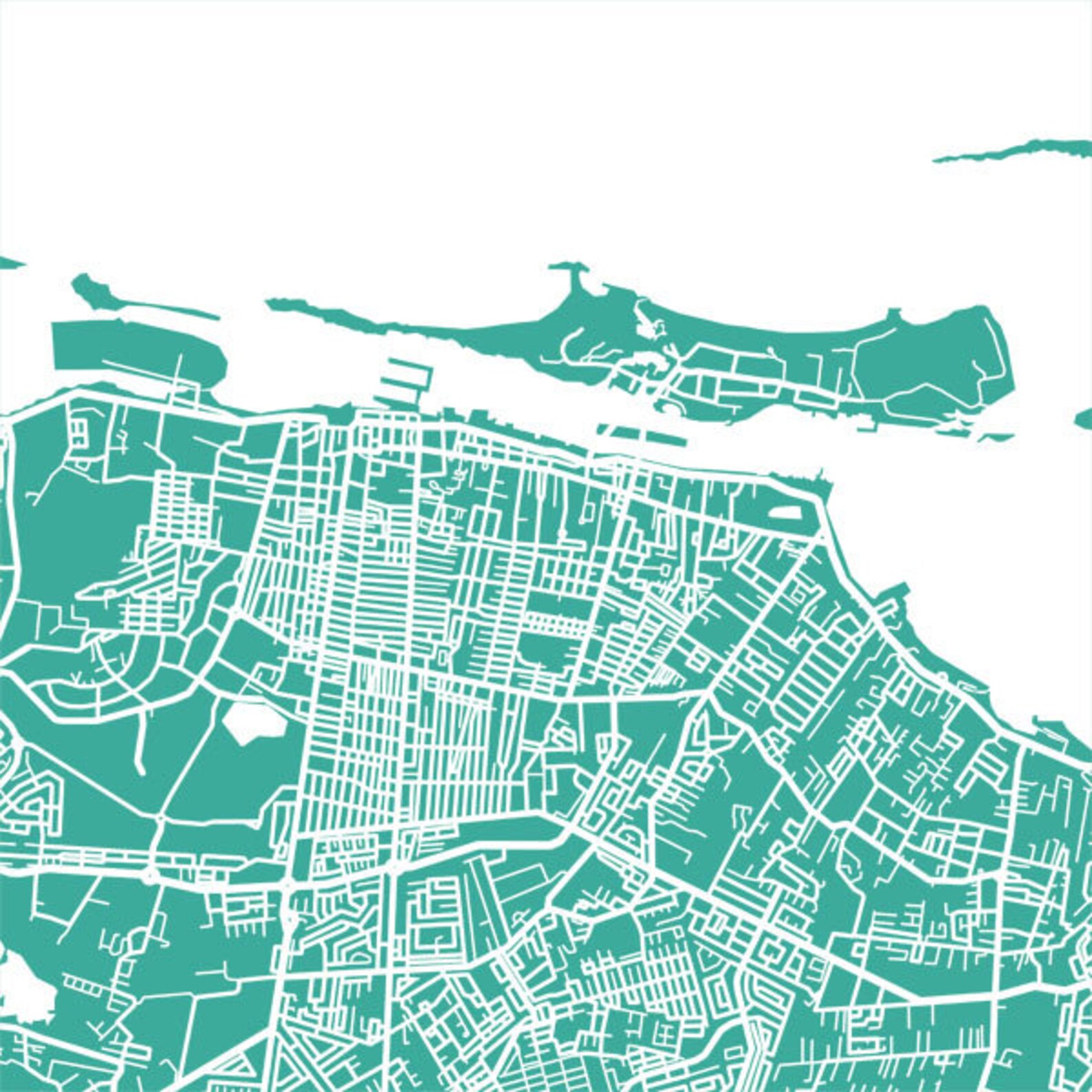 Nassau Bahamas Map Print - Etsy