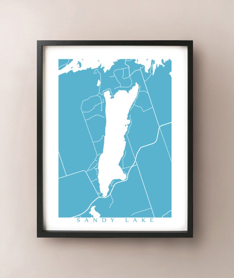 Sandy Lake, ON Map Print - Ontario Art - Etsy