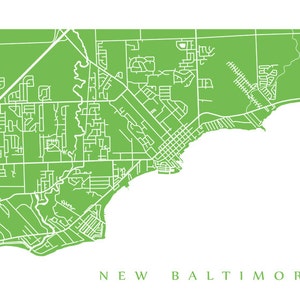 New Baltimore, MI Map - Michigan Poster - Etsy