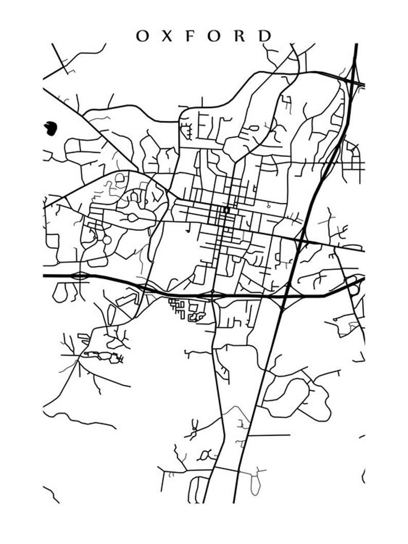 Oxford Map Print Mississippi Art Poster - Etsy