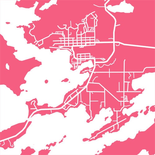 Sioux Lookout Map Print - Kenora, Ontario Art - Canada Poster - Etsy