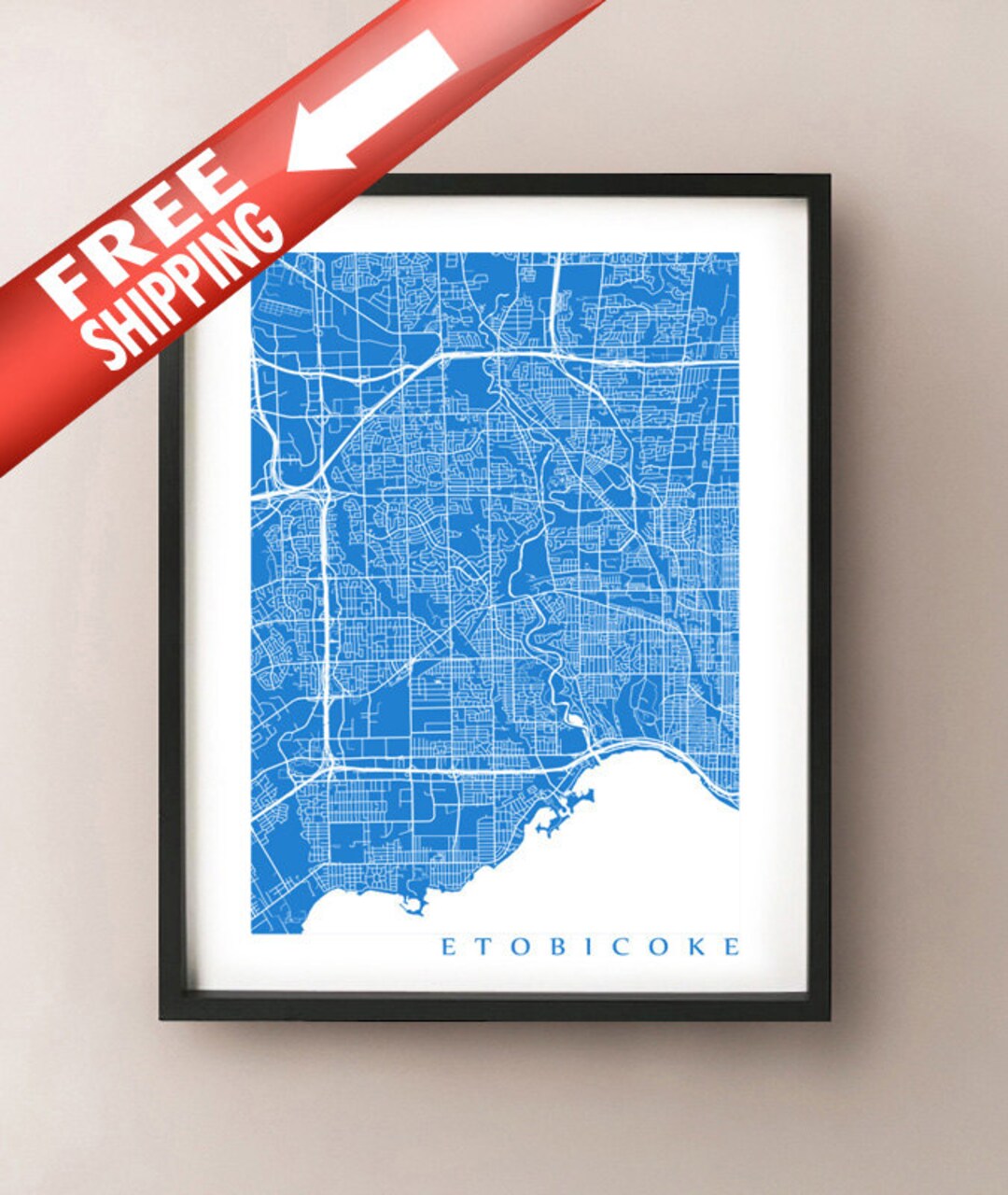Etobicoke Map Print - Etsy