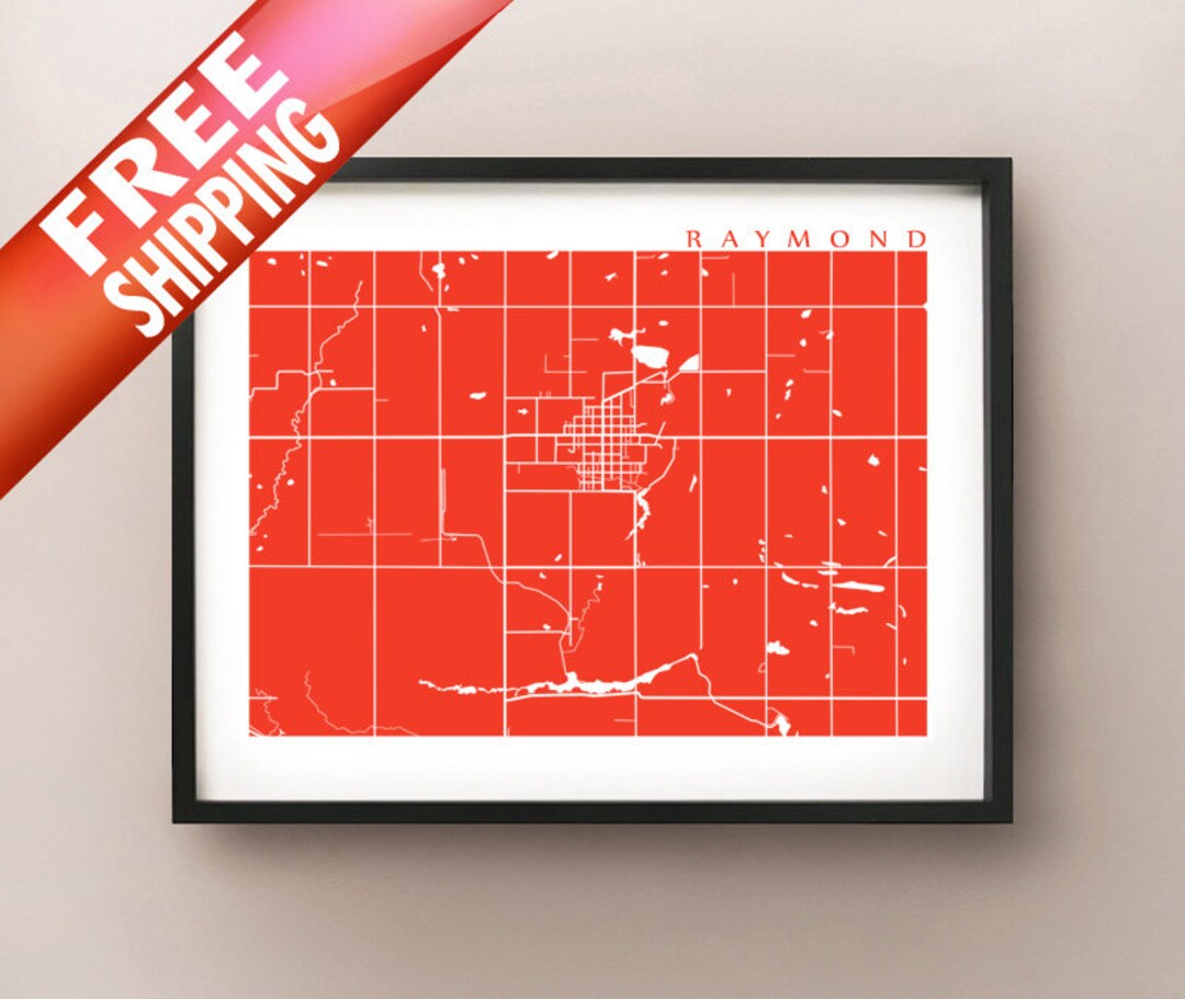 Raymond, Alberta Map Print - Etsy