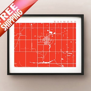 Raymond, Alberta Map Print - Etsy