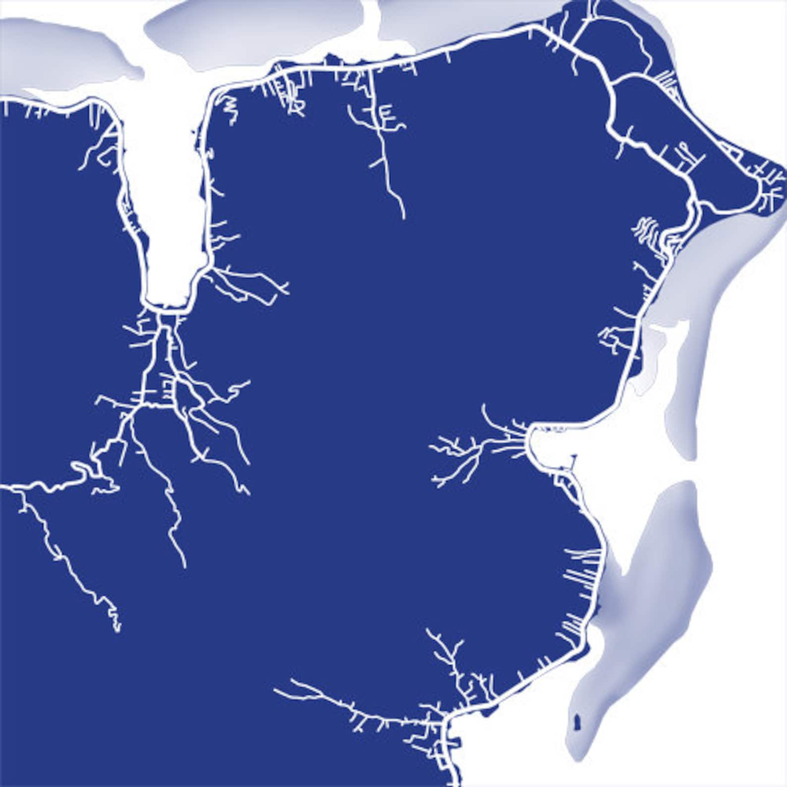 Mo'orea Map Moorea Windward Islands French Polynesia | Etsy