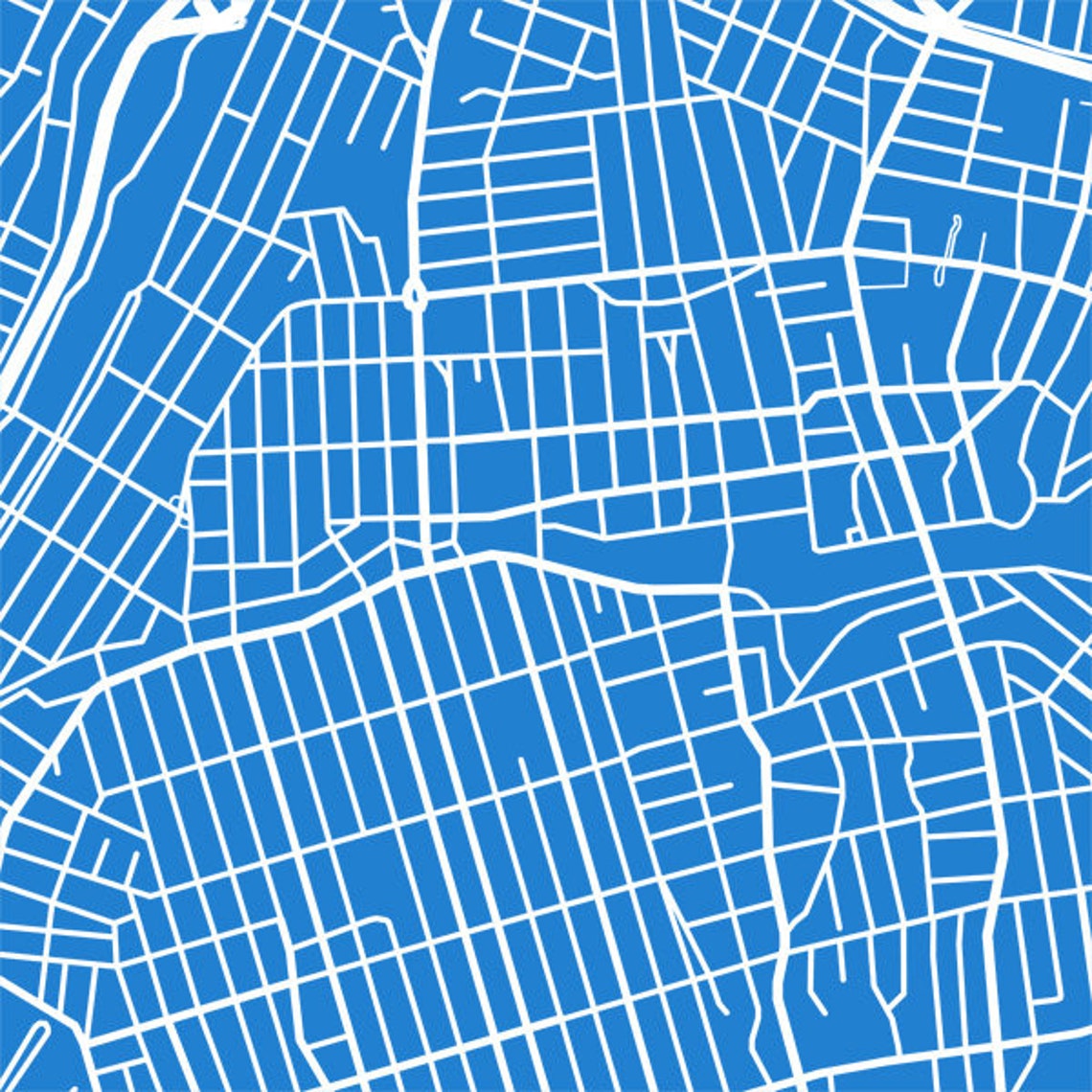 Mount Vernon, NY Map Print - Westchester, New York - Etsy