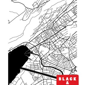 Biel / Bienne Map - Switzerland Poster Print - Etsy