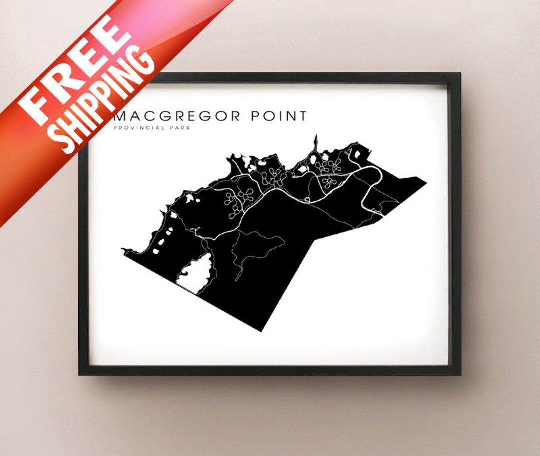 Macgregor Point Provincial Park - Bruce, Lake Huron, Ontario Map Print ...
