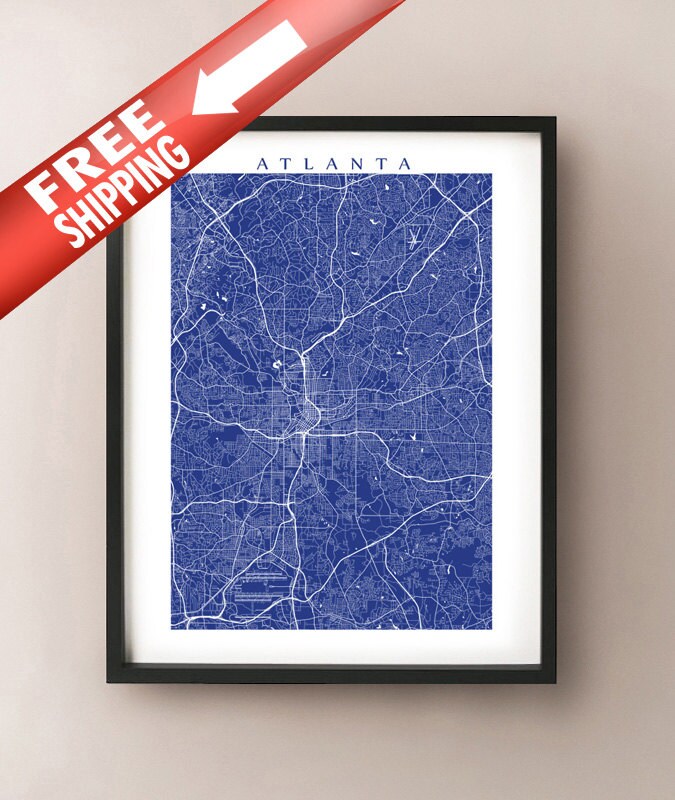 Atlanta Perimeter Map Print | Etsy