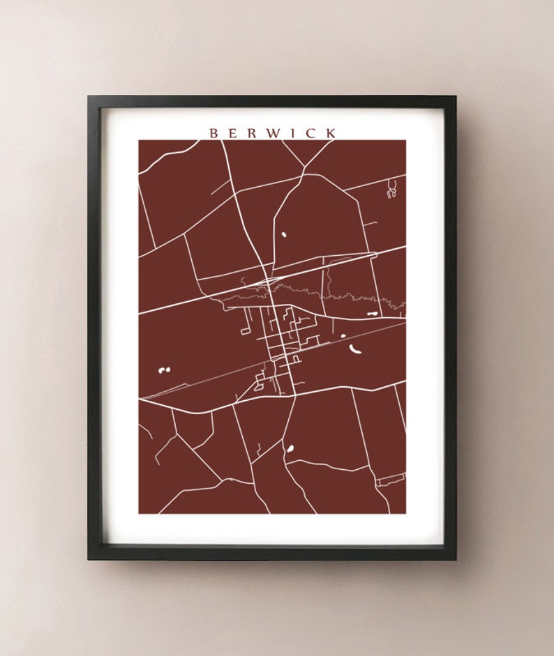 Berwick, NS - Annapolis Valley, Nova Scotia Map Print - Etsy
