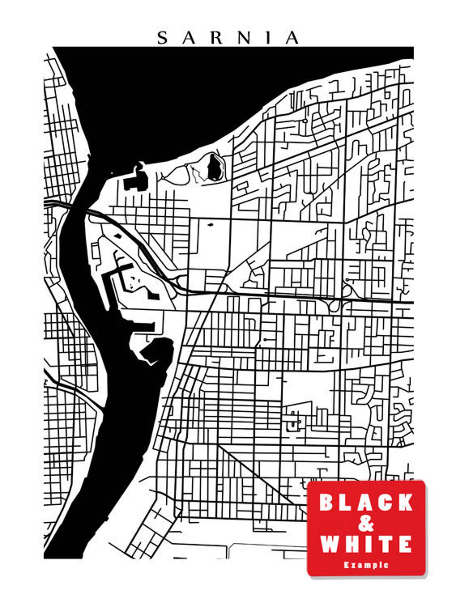 Sarnia Lambton County Ontario Map Print - Etsy Canada