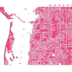 Dunedin Map Print - Florida Poster - Etsy