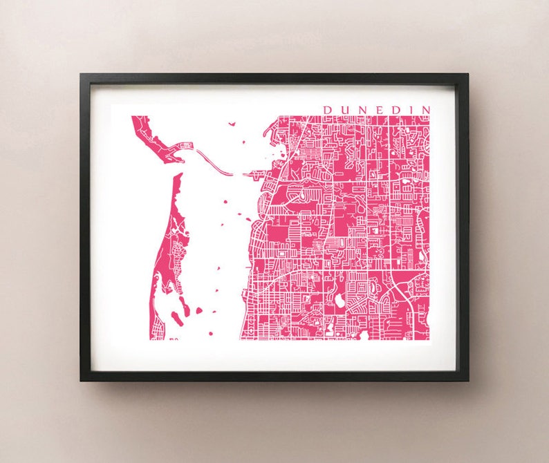 Dunedin Map Print - Florida Poster - Etsy