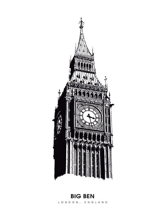 Big Ben Clock Drawing
