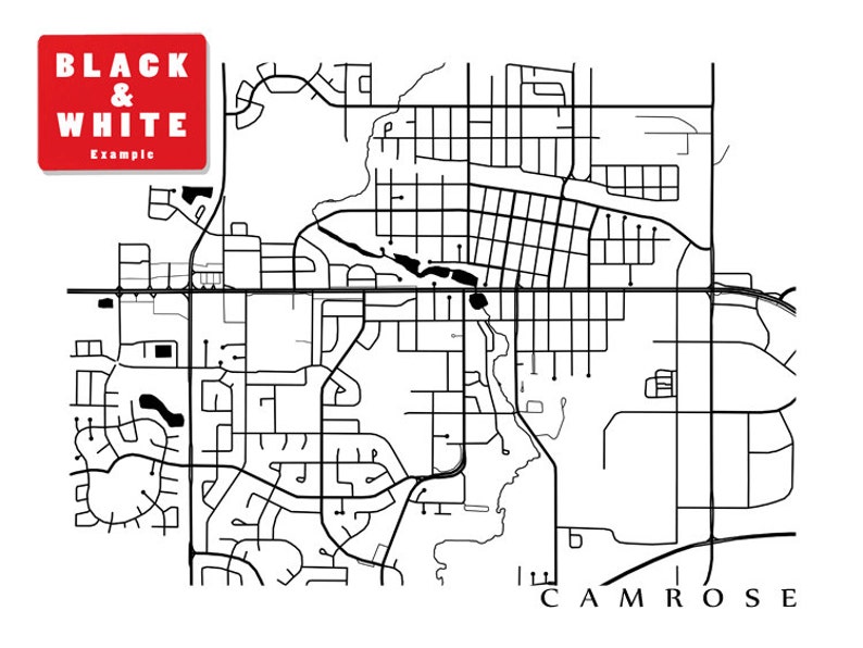Camrose Map Print - Etsy