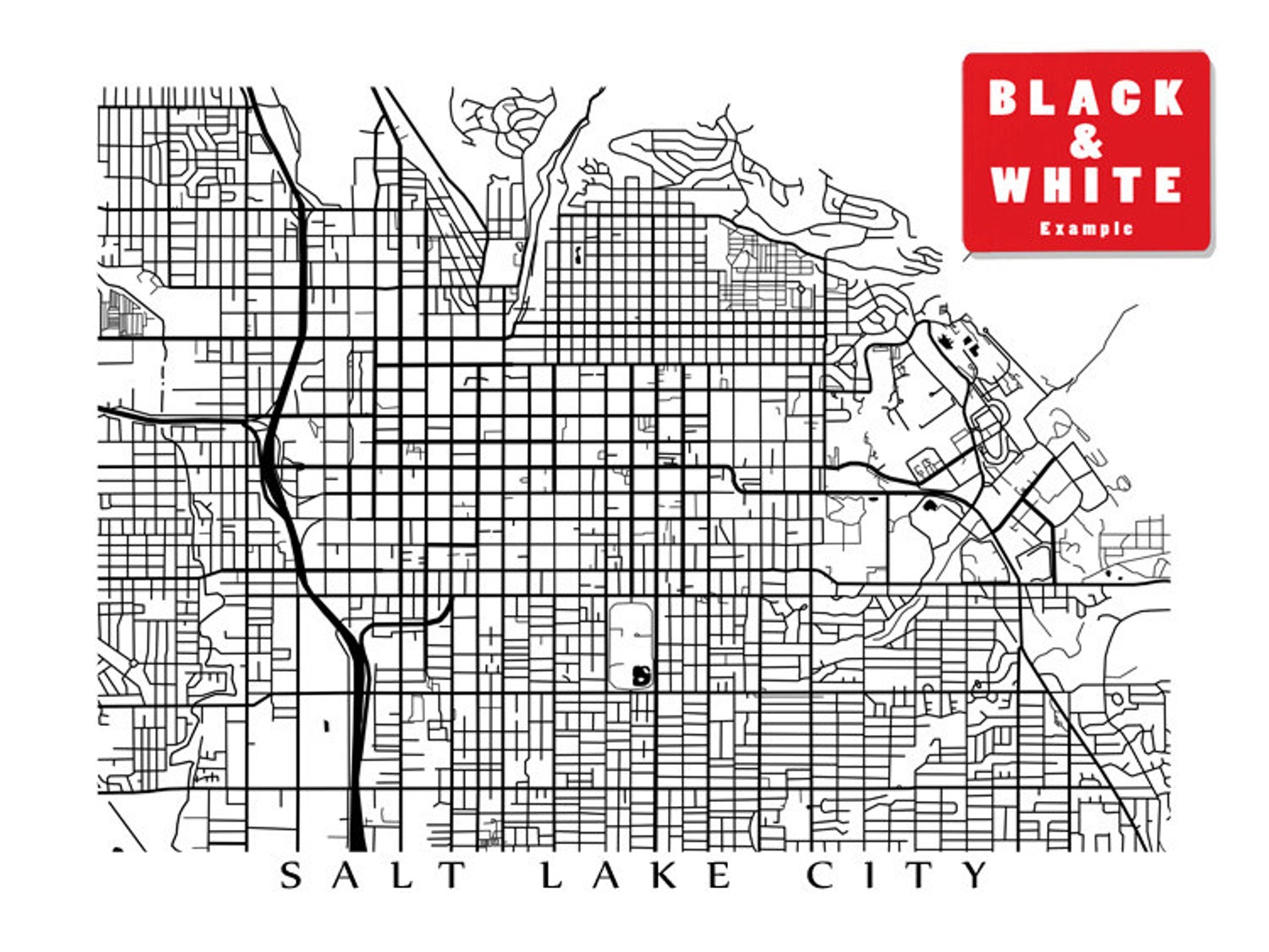 Salt Lake City Map Print - Etsy