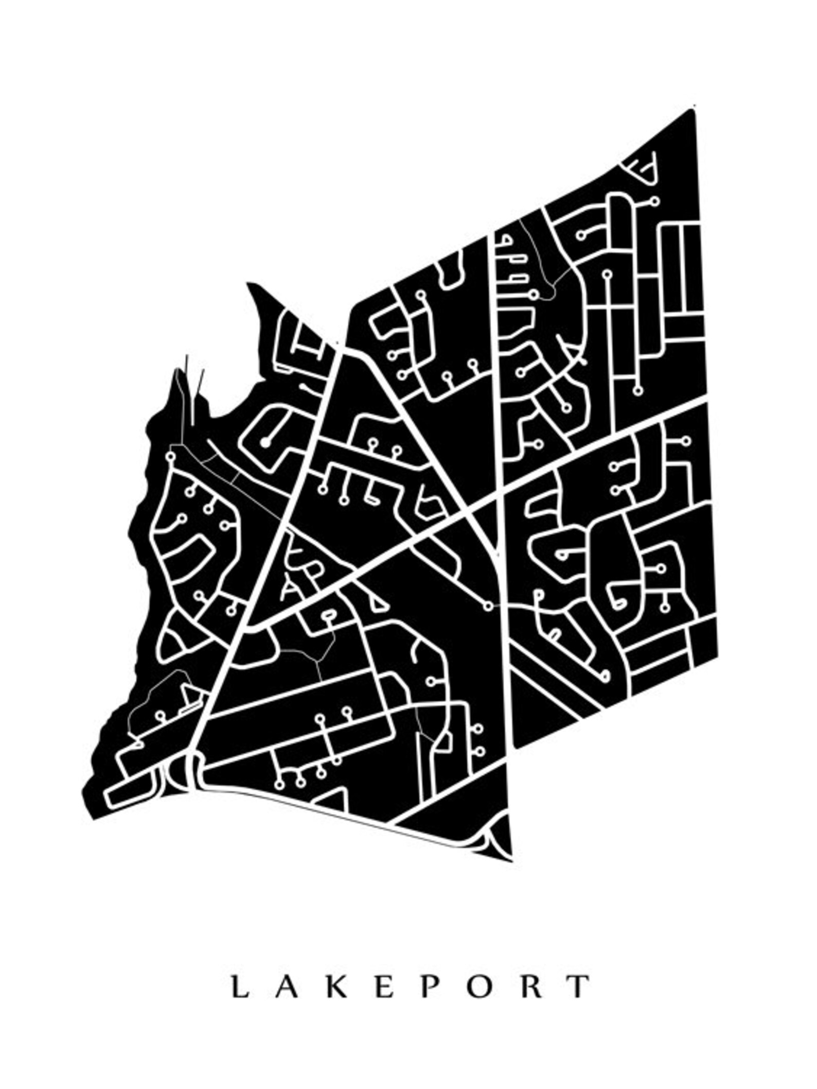 Lakeport Map - St. Catharines ON Neighbourhood Art Print - Etsy