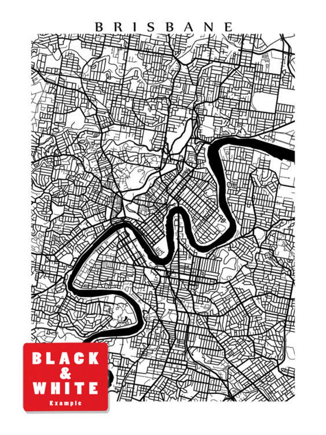 Brisbane Map Print - Australia Poster Art - Etsy