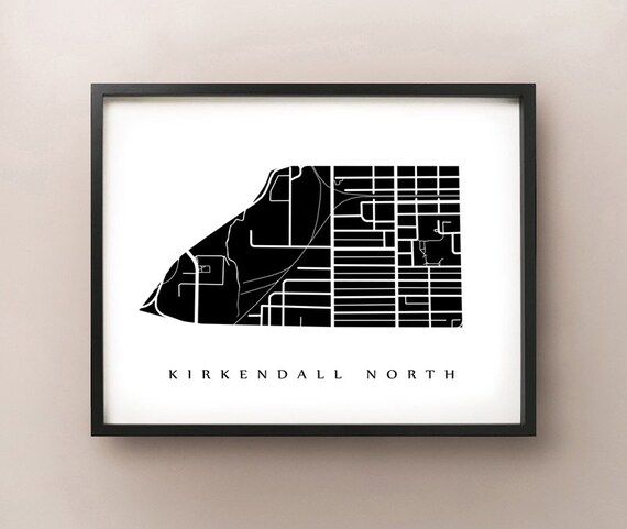 Kirkendall North Map Hamilton Neighbourhood Art Print - Etsy
