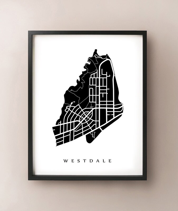 Westdale Map - Hamilton Neighbourhood Art Print - Etsy