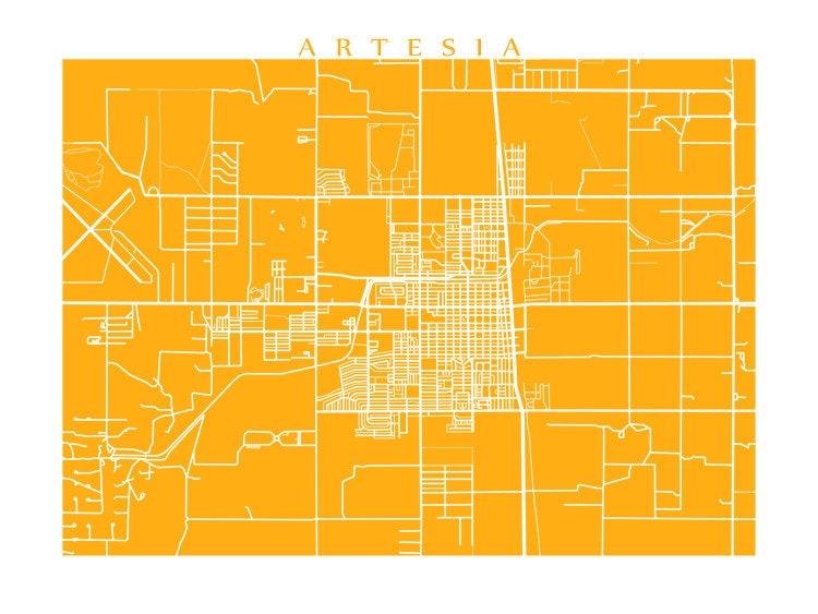 Artesia New Mexico Map Print - Etsy