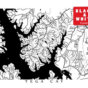 Tega Cay, SC Map Print - South Carolina Poster Art - Etsy