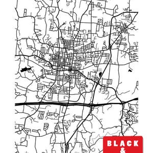 Cookeville, TN Map Print - Tennessee Poster Art - Etsy