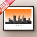 Perth City Skyline Art Australia Cityscape Poster Print - Etsy