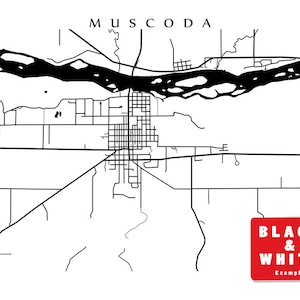 Muscoda, WI Map Print - Wisconsin Poster - Etsy