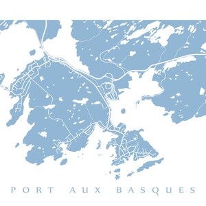 Port Aux Basques, NL Map - Newfoundland Poster - Channel, Grand Bay - Etsy