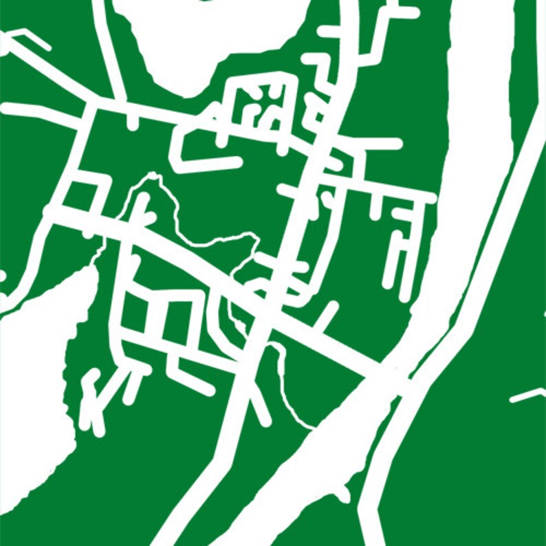 Cornish Map Print New Hampshire Poster | Etsy