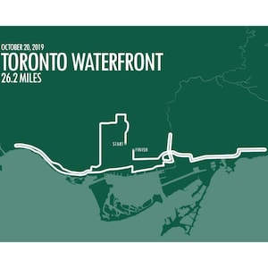 Toronto Waterfront Marathon Print 2019 - Etsy