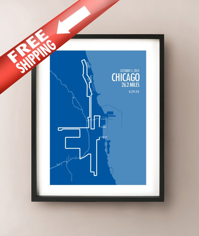 Chicago Marathon Print 2015 - Etsy Canada