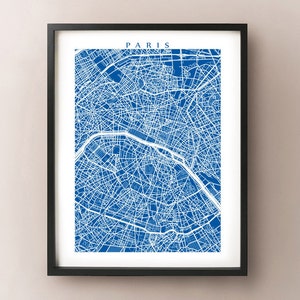 Paris Map Print - Vertical/portrait Layout - Etsy