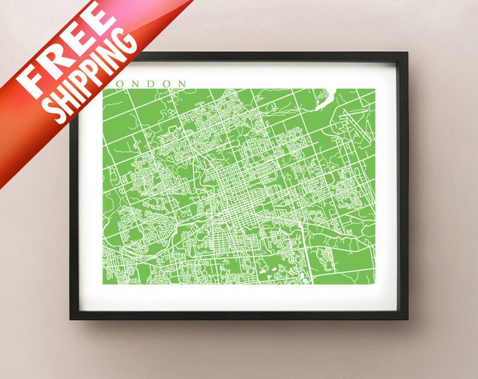 London Ontario Map - Etsy