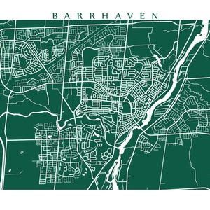 Barrhaven Map Art - Nepean Ottawa, Canada Wall Art - Ontario - Etsy