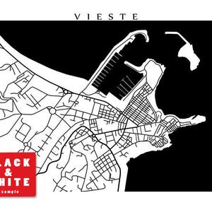 Vieste, Italy Map Print - Etsy