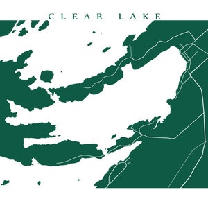 Clear Lake Map - Rideau Lakes, Ontario Print - Etsy