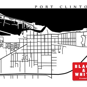Port Clinton Map - Ohio Poster Print - Etsy