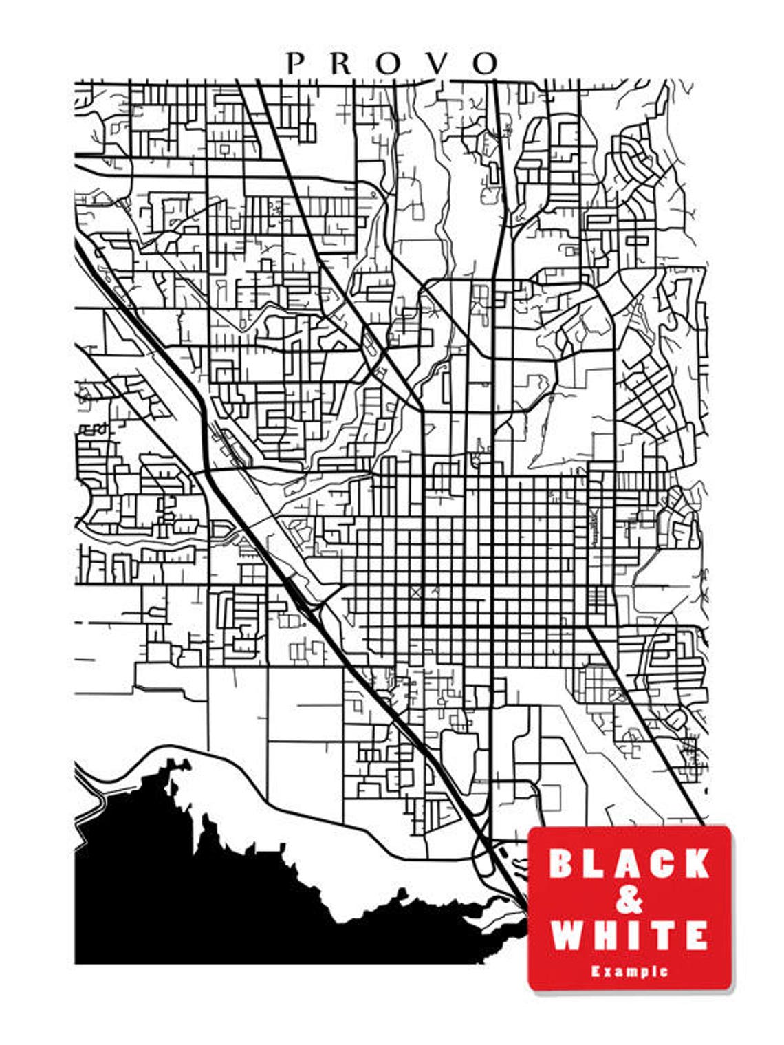 Provo, Utah Map Print - Etsy