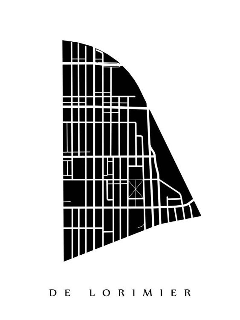 De Lorimier Map Montreal Neighbourhood Art Print - Etsy