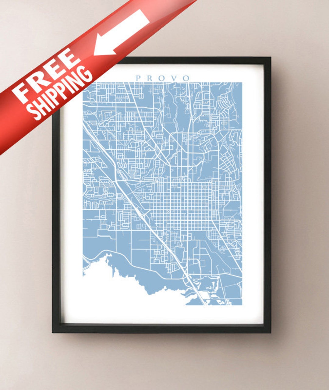 Provo, Utah Map Print - Etsy