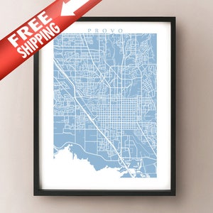 Provo, Utah Map Print - Etsy