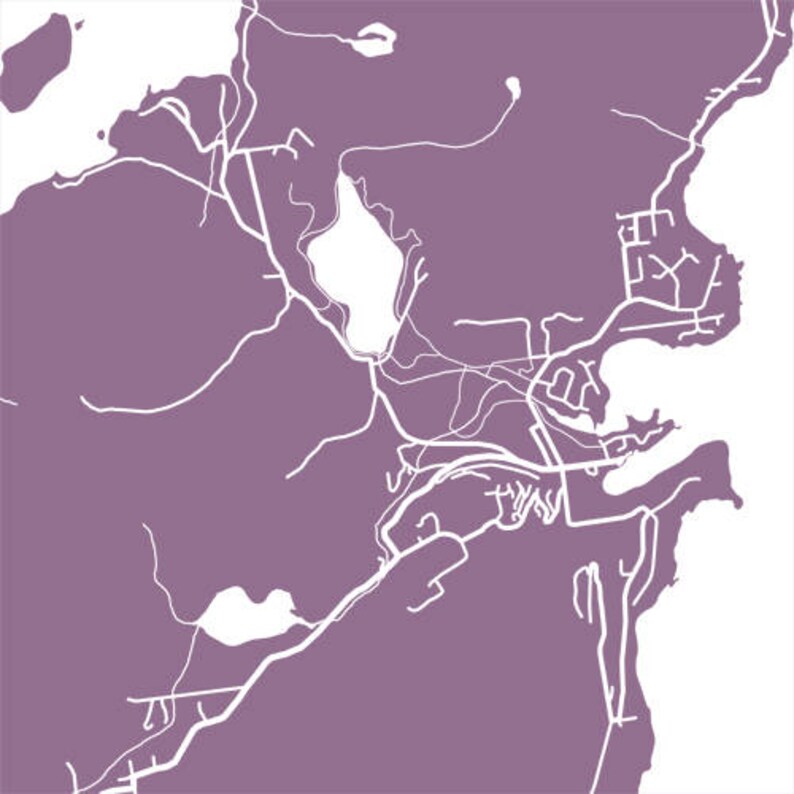 Bowen Island Howe Sound BC Map Poster Print British - Etsy