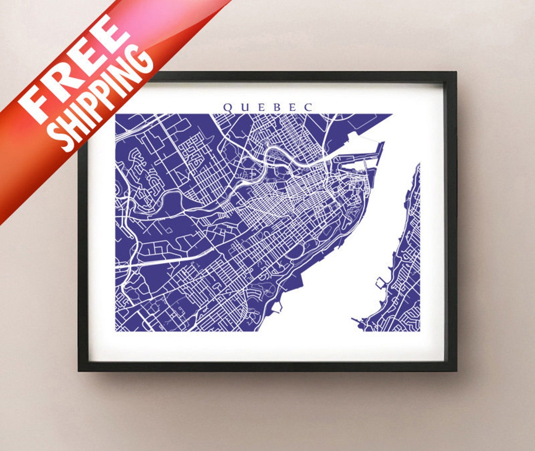 Quebec City Map Print - Etsy