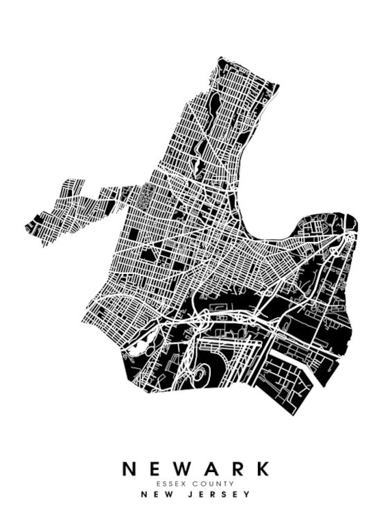 Newark City Area County Map Historic Map : Historical Map Of Newark