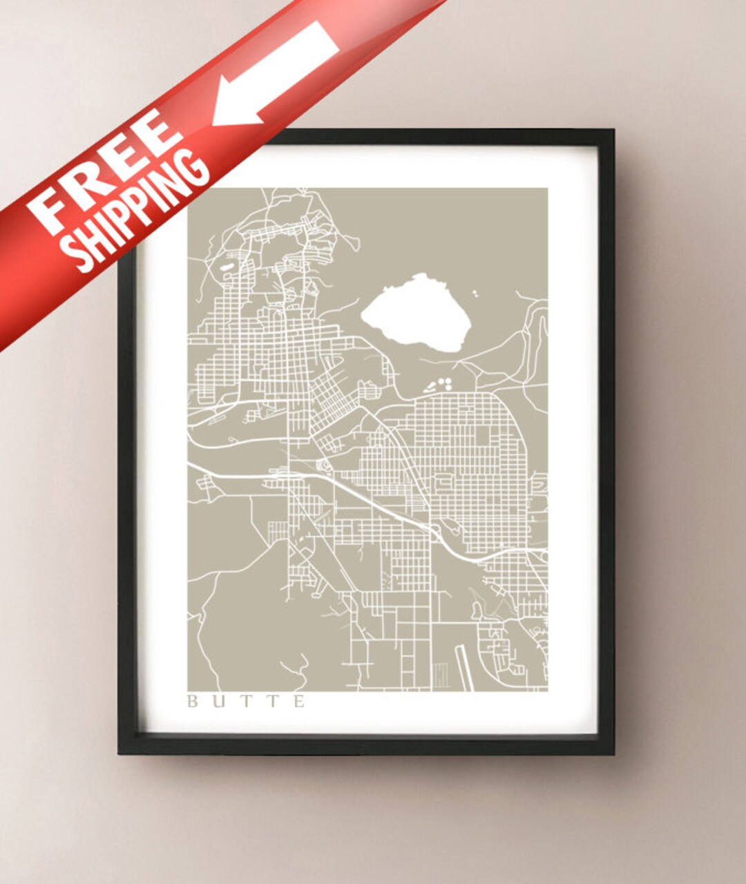 Butte, Montana Map Print - Etsy